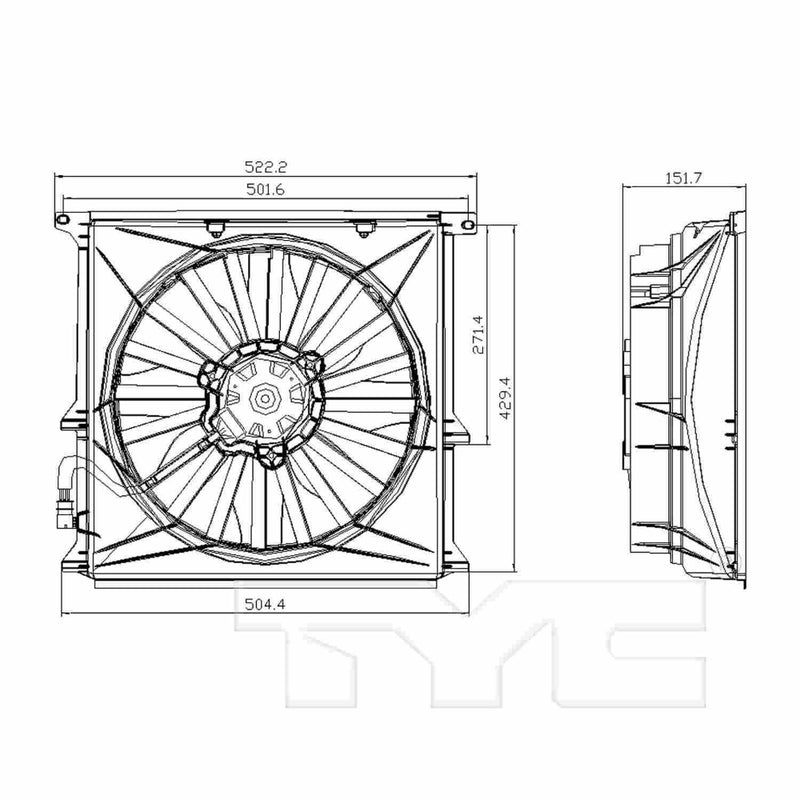 BMW E36 Auxiliary Fan Radiator | 64508372039